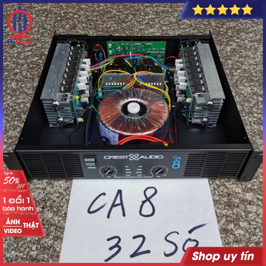 Bán Cục đẩy công suất 2 kênh CREST AUDIO CA8 H2Pro, 2000W-32 sò than ...
